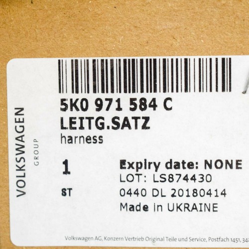 Volkswagen Jetta MK6 Steering Wheel Airbag Wiring Harness 5K0971584C | OE