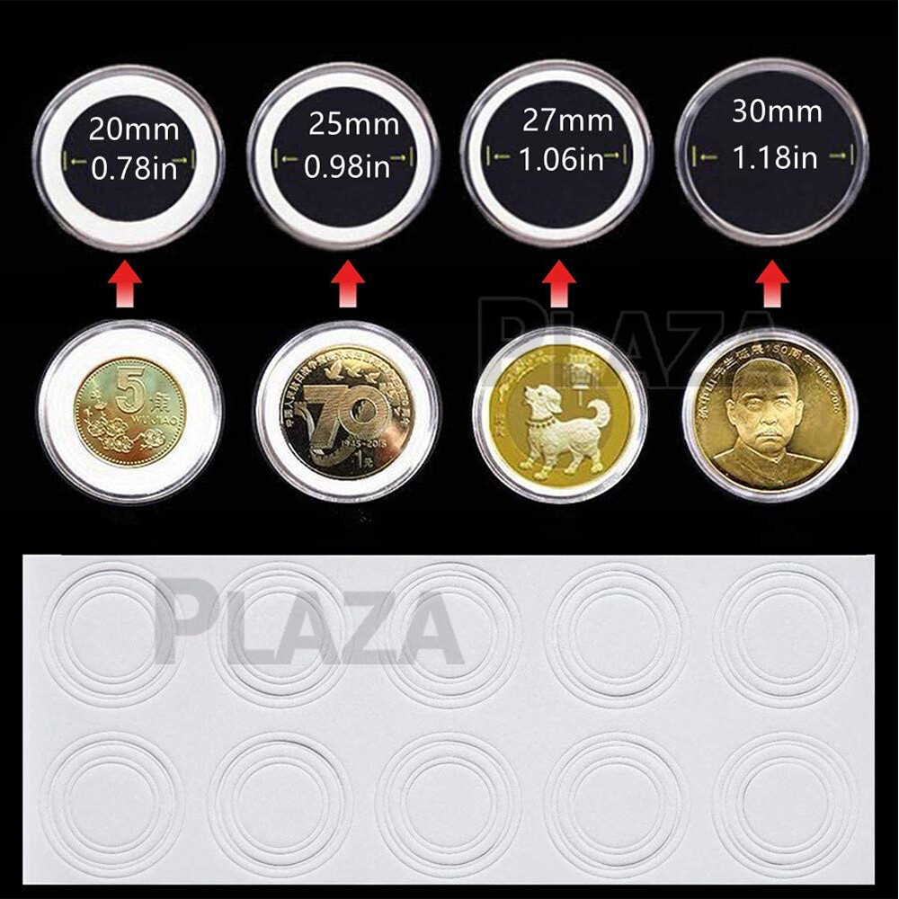 100PCS Australian Coin Collection Round Storage Cases Capsules Holder ...