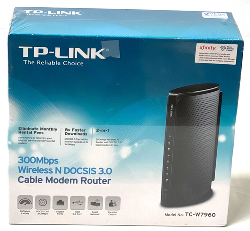 TP-Link Cable Modem Router 300 MBPS Wireless N DOCSIS 3.0 - TC-W7960 ...