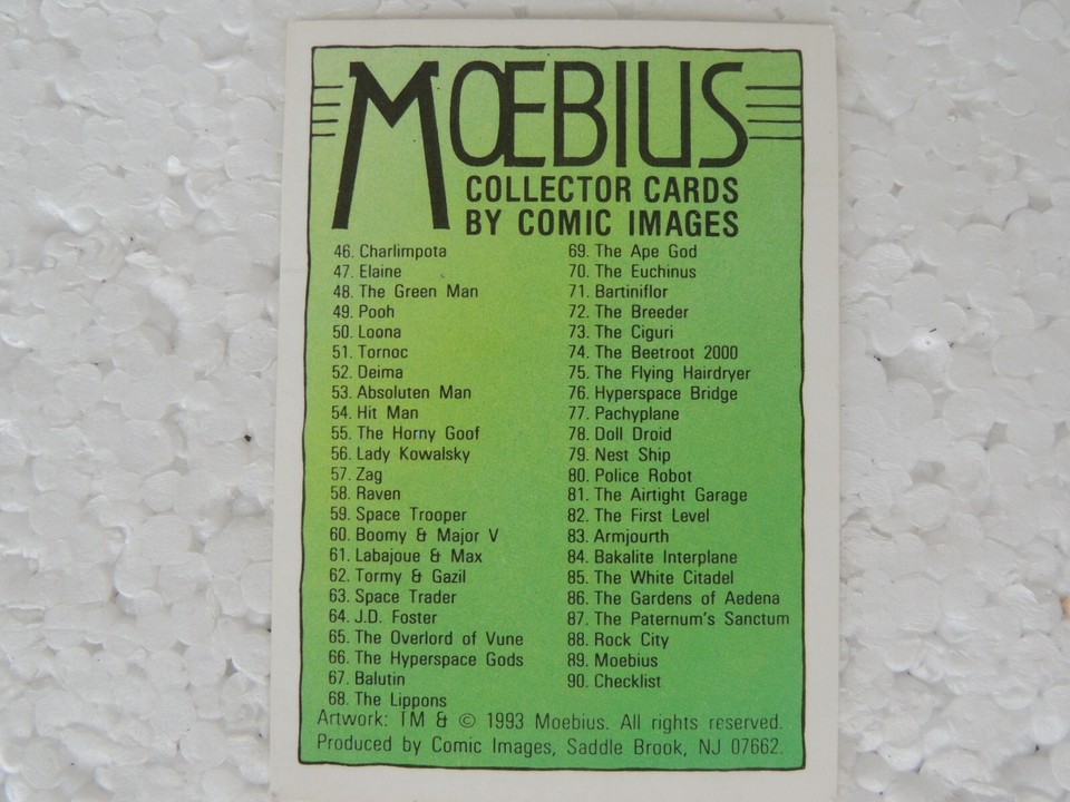 MOEBIUS FANTASY ART NON-SPORT 90 CARD COMPLETE SET 1993 COMIC IMAGES | eBay