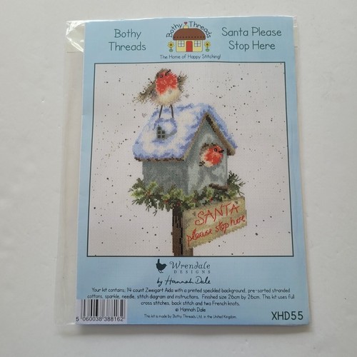 Santa Please Stop Here Cross Stitch Kit Wrendale Bothy Threads XHD55 ...