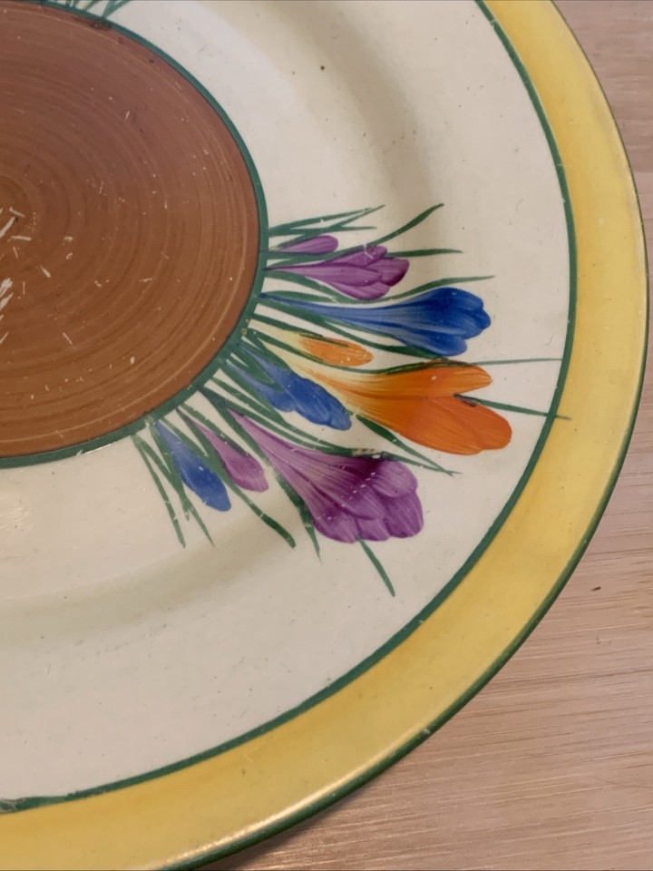 Clarice Cliff “Autumn Crocus “ 26 cm Plate Bizarre Newport Pottery ...