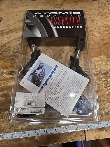 Atomic Scuba Diving Fin Replacement Spring Strap w/Buckles Pair Black ...