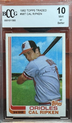 CAL RIPKEN JR, 1982 TOPPS TRADED Rc ROOKIE CARD, 98T, BCCG 10 | eBay