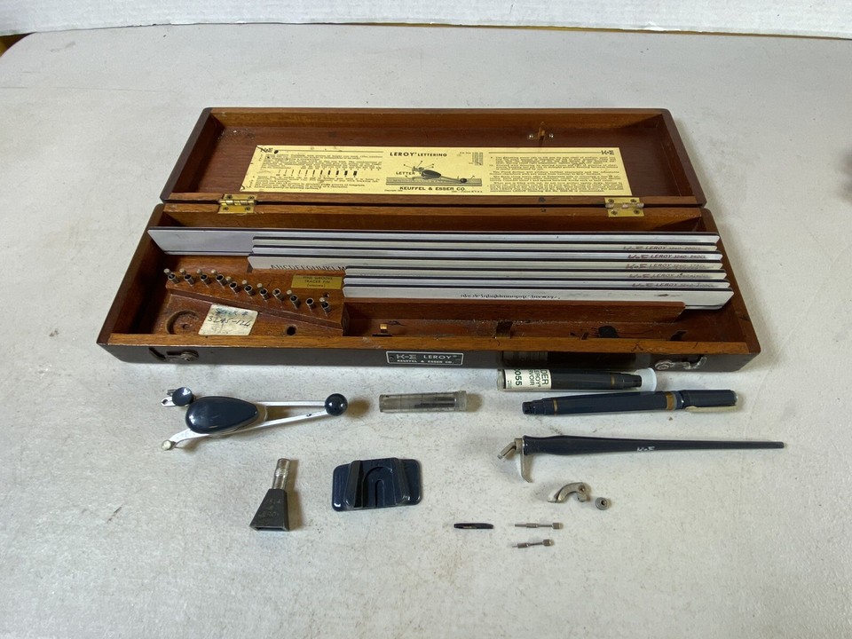 K&E Leroy Kueffel & Easer Co. Lettering drafting set Machine 1950 ...