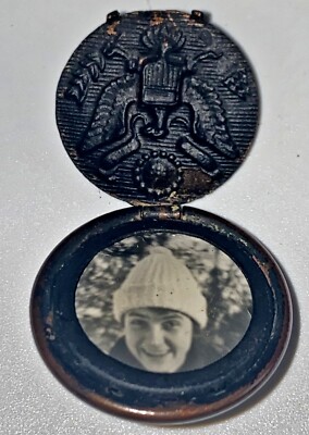 VERY RARE PRE-PATENT! WWI Military LIBERTY LOCKET BUTTON American Eagle ...