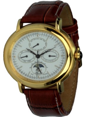 Trias Watches Oval Automatic Watch Unisex Watch Calendar Watch Leather ...