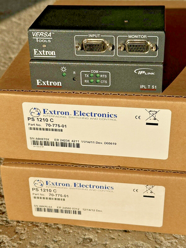 Extron IPL T S1 Processor 60-801-01 & P/2 DA2xi & 2- PS 1210 C Adapter ...