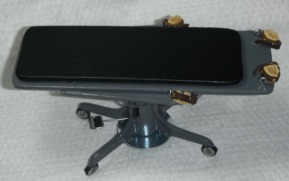 Dollhouse miniature handcrafted 1/12th scale Electroshock Table asylum ...