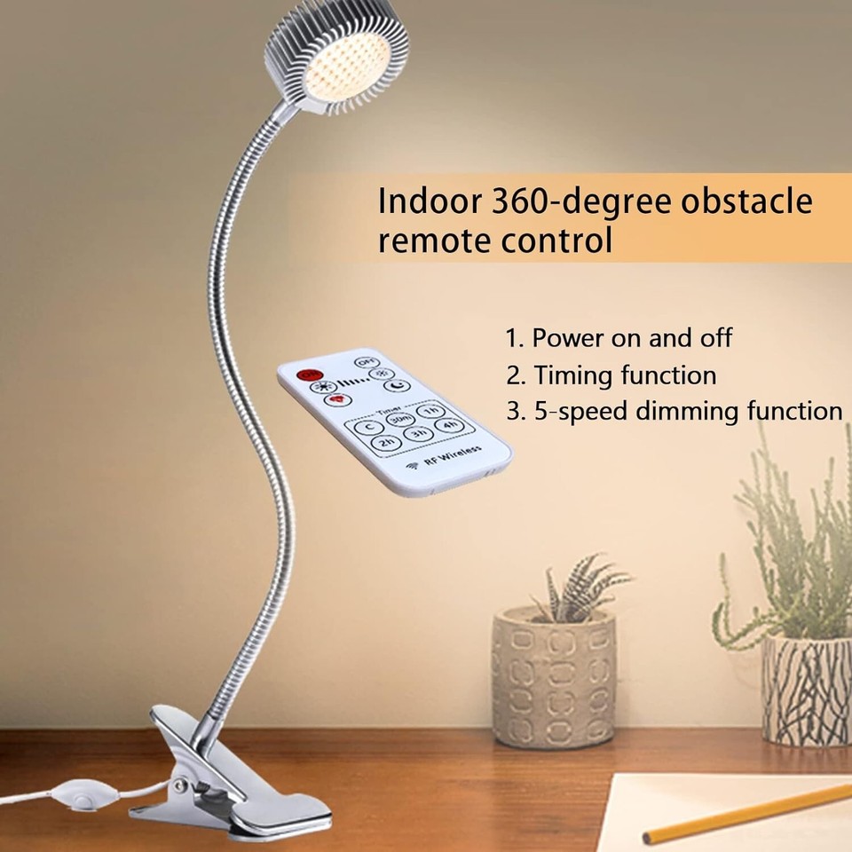 LED Grow Light Adjustable Stand 10W for Indoor Plants Full Spectrum ...