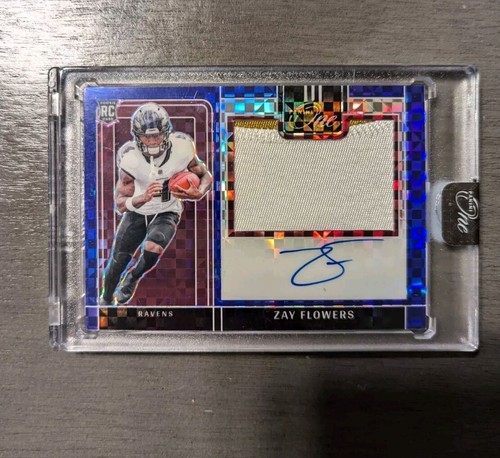 2023 Panini One Football Zay Flowers RPA Rookie Patch Auto /75 Ravens 🔥 ...