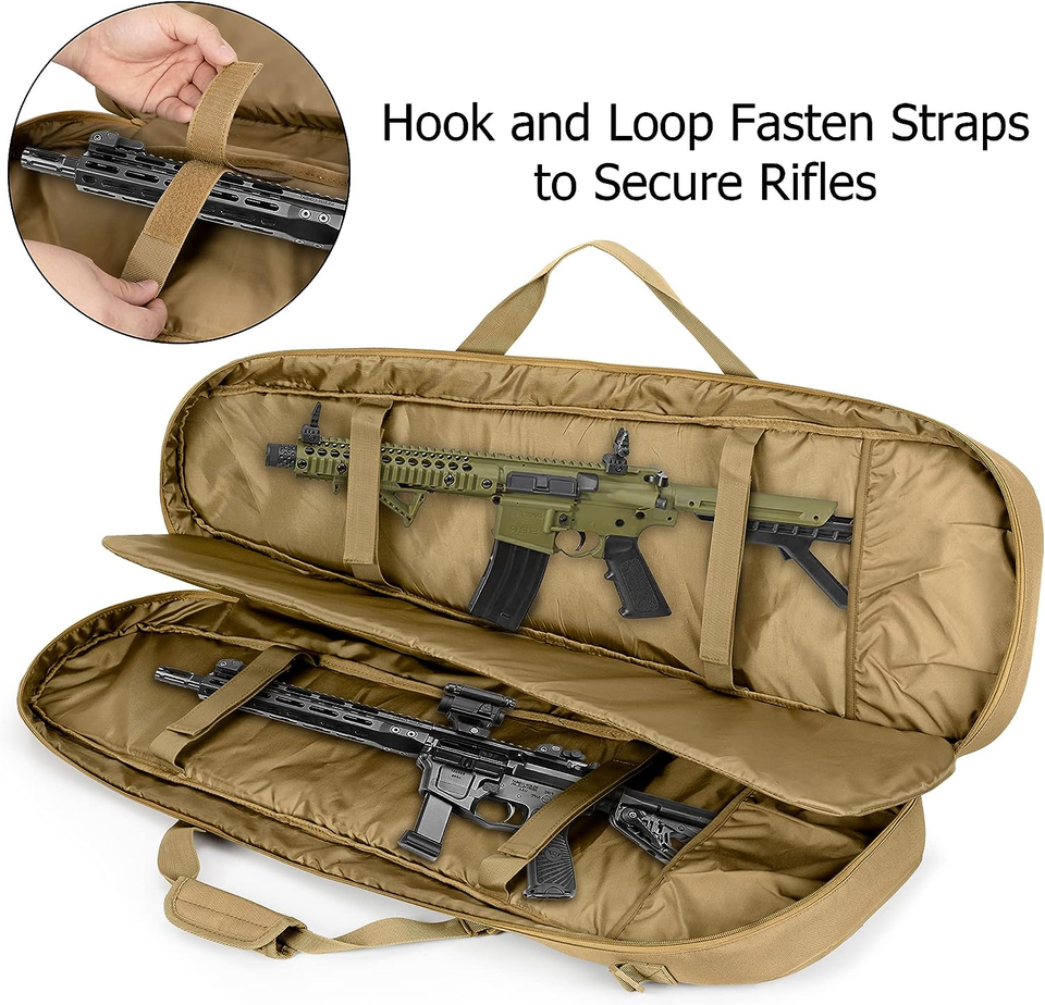 Tactical Double Rifle Soft Case Padded Firearm Gun Storage Range Bag ...