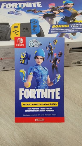 Nintendo Switch Fortnite Wildcat bundle *CODE ONLY UNUSED* No Console ...