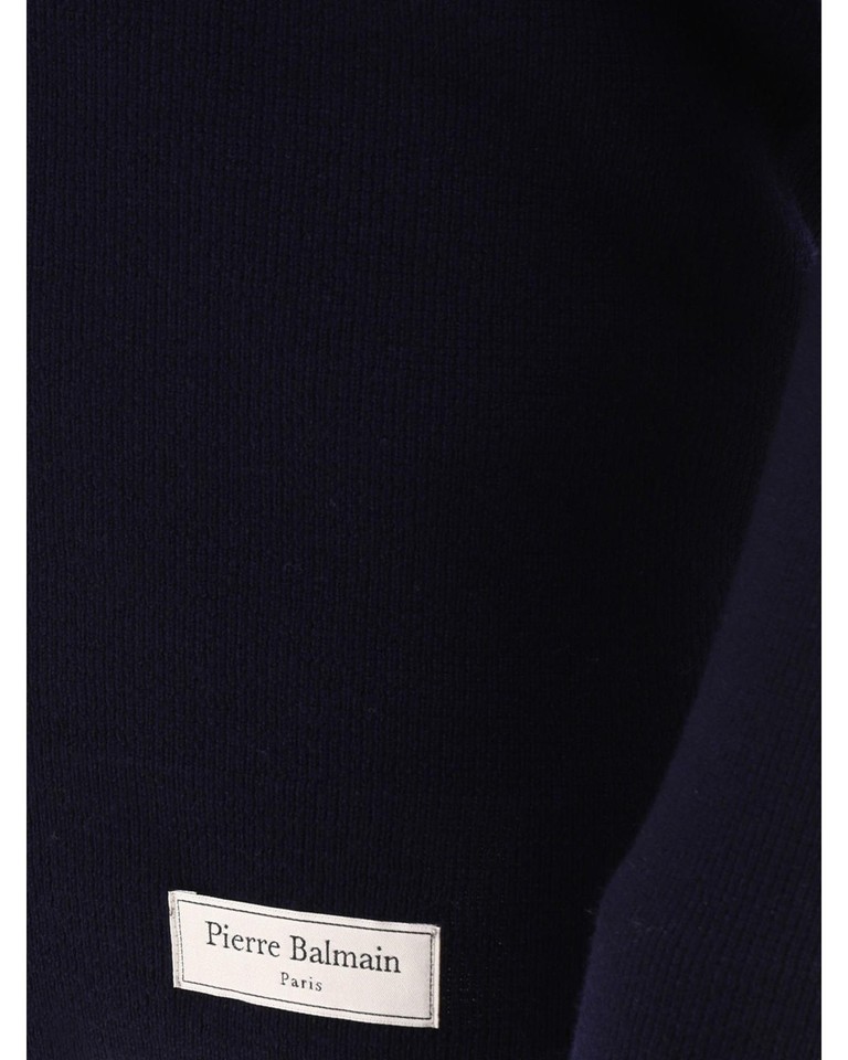 BALMAIN Men's Ribbed Turtleneck Sweater Blue Sweaters & Cardigans | eBay