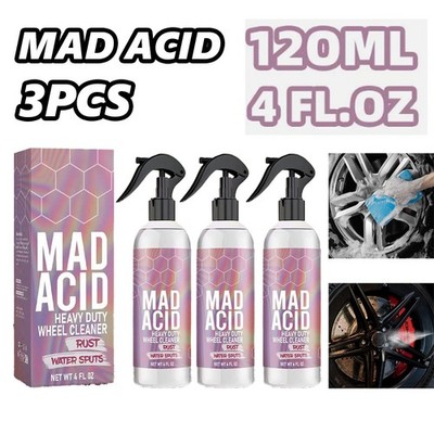 3X Mad Acid- Heavy-Duty Wheel Cleaner, Water Spot Remover for Car,Glass ...