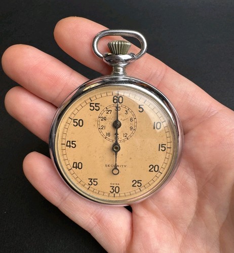 Vintage Swiss Made Security Mechanical Wind Up Stopwatch | eBay