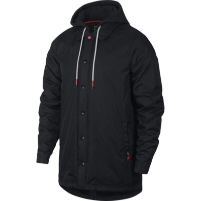 Nike Kyrie Irving Basketball Sherpa Hoodie Jacket Black White AJ3527 ...
