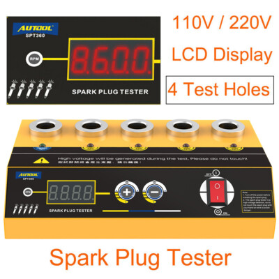 110V/220V Car Spark Plug Tester Ignition 5-Holes Spark Plug Analyzer ...