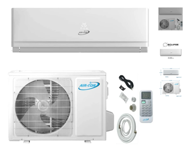 Aircon Eclipse Series 36,000 BTU 18.9 SEER Ductless Mini Split A/C ...