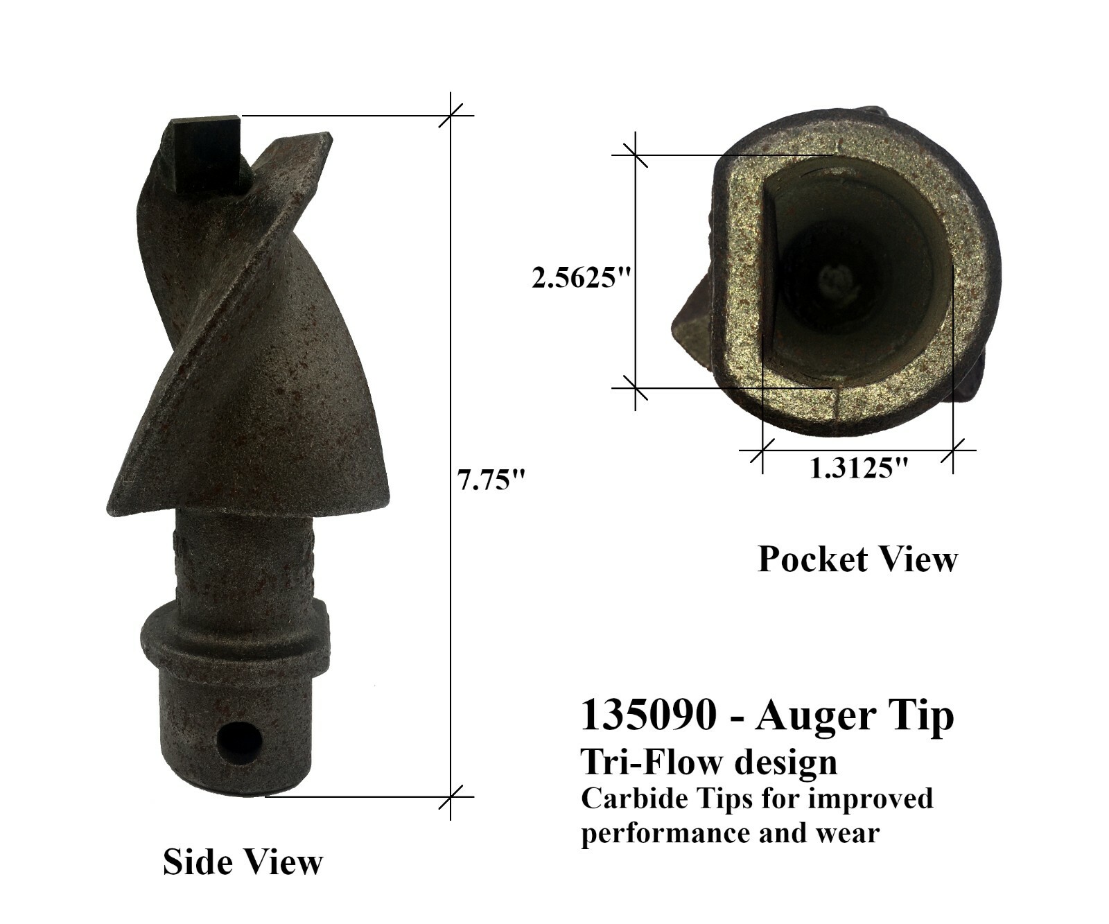 3 Auger Pilot Tips - 135090 (TF-350C) - fits Pengo Aggressor and Other ...