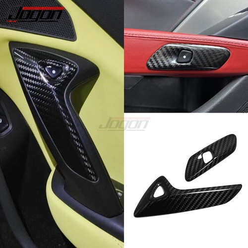 Real Carbon Fiber Car Door Button Cover Panel Trim For Corvette C7 ZR1 ...