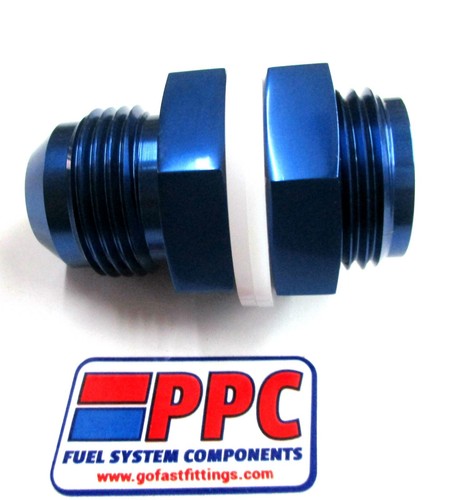 06 AN Male Flare BOLT IN FUEL CELL BUNG TURBO RETURN LINE SHOW POLISH ...