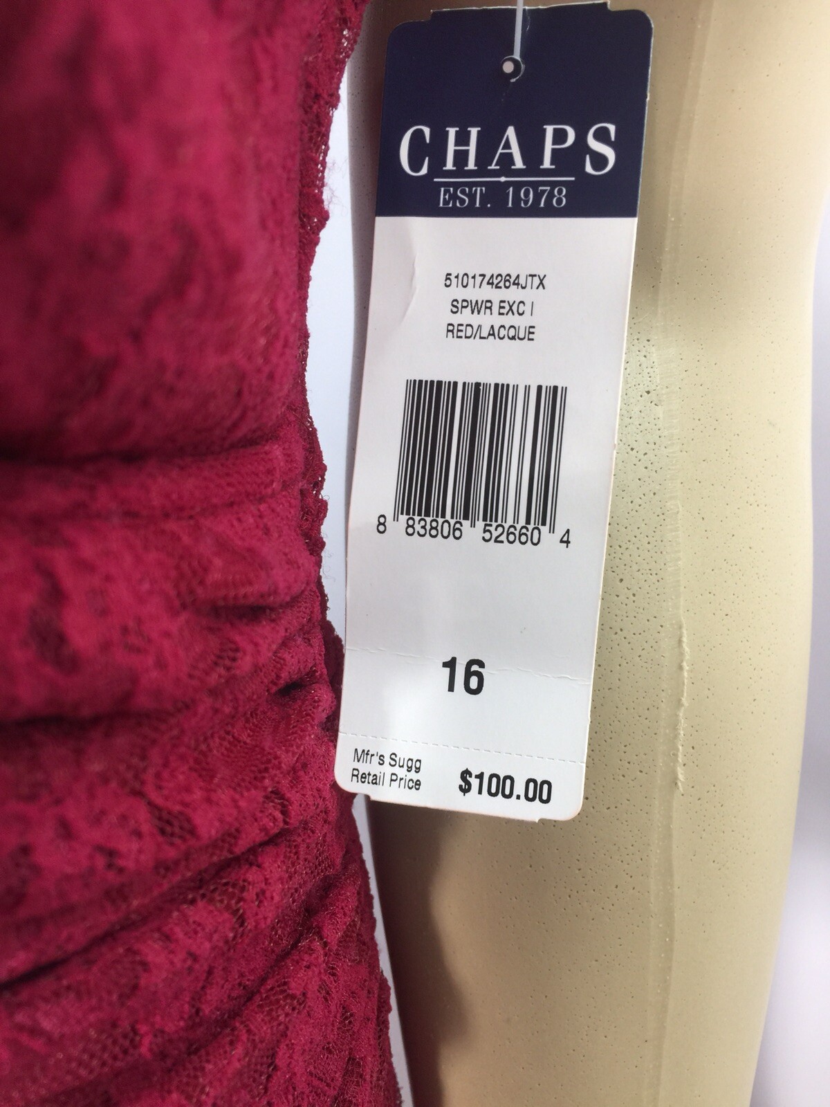 Sexy CHAPS Burgundy Surplice Ruched Lace Dress 16 NWT MSRP $100 | eBay