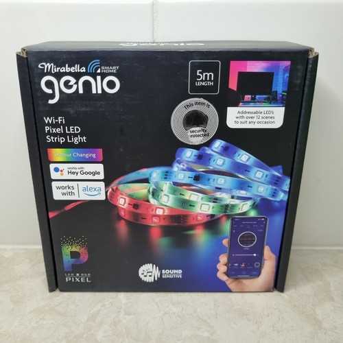 Mirabella LED 5m RGB Genio Wi-Fi Smart Pixel Strip Light Home Sound ...