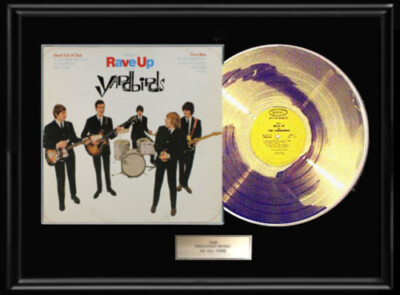 THE YARDBIRDS HAVING A RAVE UP ALBUM RARE GOLD METALIZED RECORD FRAME ...