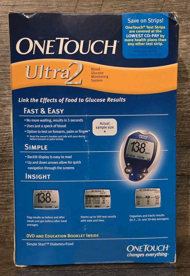 One Touch Ultra 2 Blood Glucose Monitoring System As Is..See ...