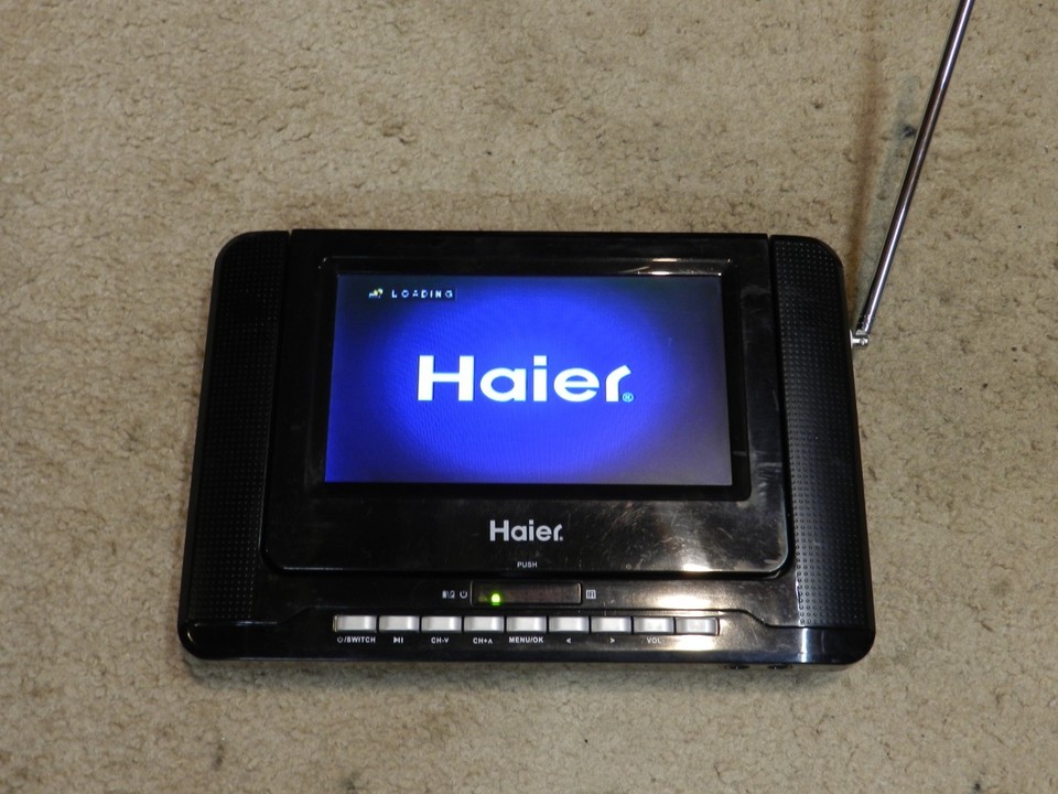 Haier HLTD7 Portable 7" Digital LCD TV/DVD Player TESTED WORKS | eBay