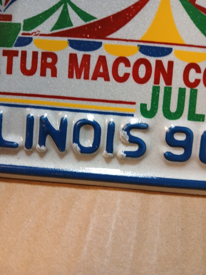 1-1990 Illinois Special Event License Plate #113 Macon County Fair | eBay