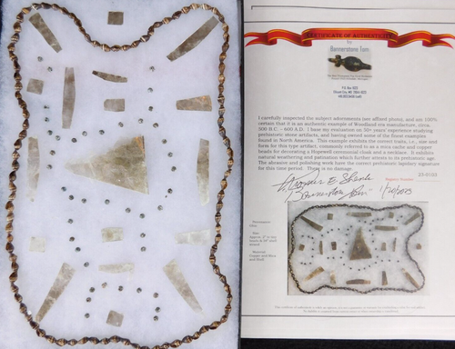 Ultra Rare Ohio Hopewell Ceremonial Mica Copper and Shell Bead Cache ...