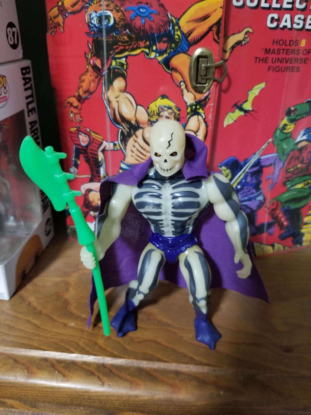 Vintage masters of the universe action figure scareglow w/custom cape ...