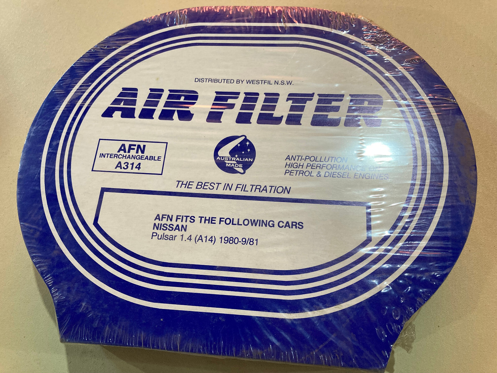 Air Filter Car Part Replacement - AFN A314 NISSAN PULSAR 1.4 1980-81 ...
