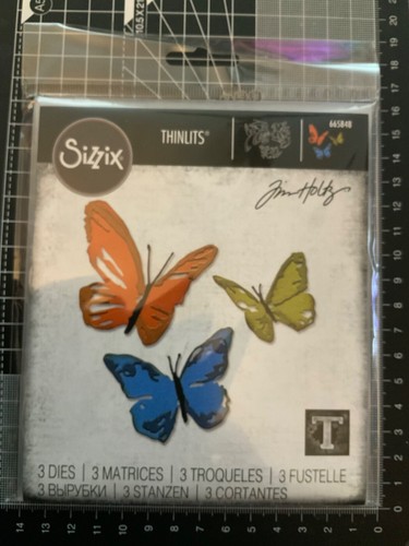 Sizzix Tim Holtz Brush Stroke Butterflies Colourize Thinlits Die Cutter Set | eBay UK