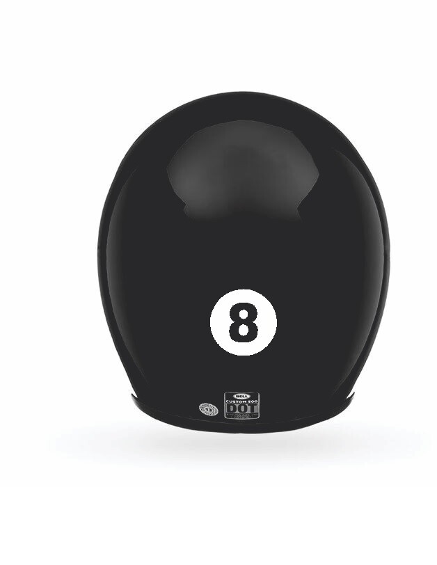 2 "Eight Ball" Motorcycle Helmet Sticker Decal Emblem Vinyl Biker | eBay