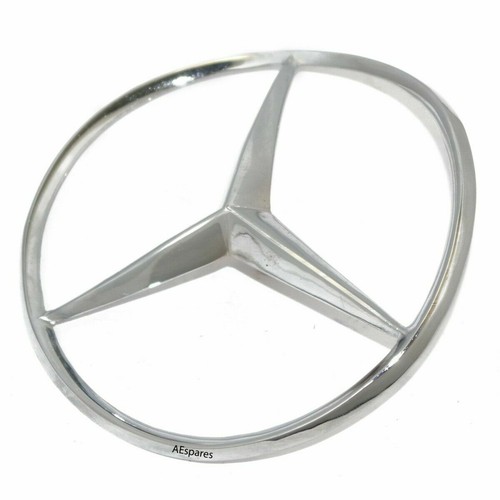 Brass Made Chrome Plated Mercedes Boot Badge 4.5" Center Mount Bolt ECs ...