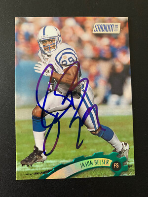 Jason Belser Signed 1997 Stadium Club #135 Card Indianapolis Colts ...