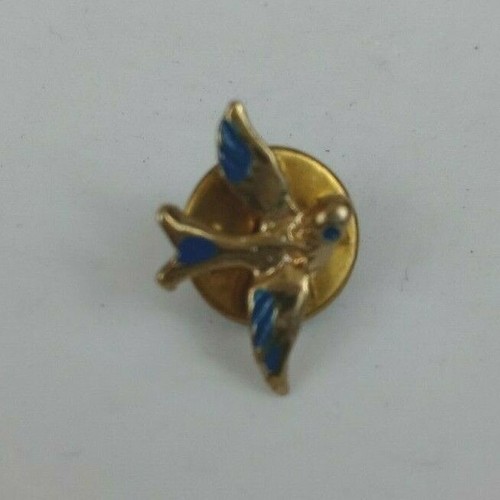 Vintage Bluebird Of Happiness Gold Tone Lapel Hat Pin | eBay