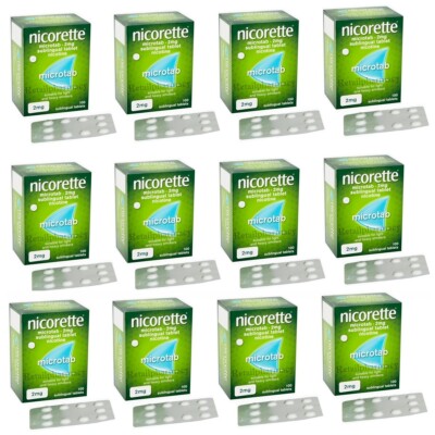 Nicorette Microtab 2mg Original 100 Tabs 12 Boxes Expiry 04-2026 | eBay
