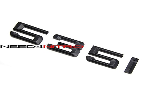 For BMW 5-Series 535i Rear Trunk Logo Emblem Matte Black Letters ...