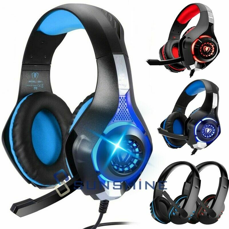 Pro Gaming Microphone Headphones with Mic Beat Wired Headset for PC ...
