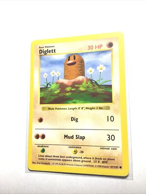 DIGLETT - 47/102 - Base Set SHADOWLESS - Pokemon Card - PL | eBay