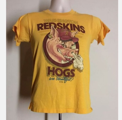 Vtg 1983 Washington Redskins Hogs Gold T-Shirt short sleeve tee | eBay