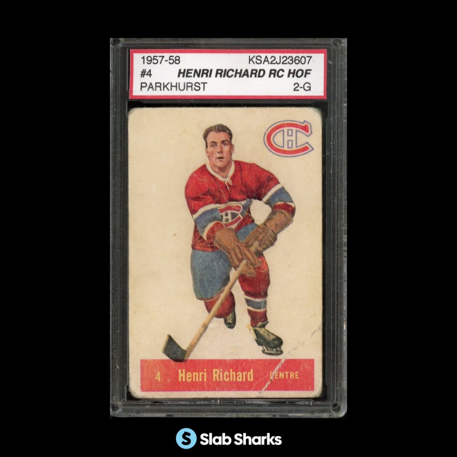 1957 PARKHURST #4 HENRI RICHARD RC ROOKIE KSA 2 | eBay