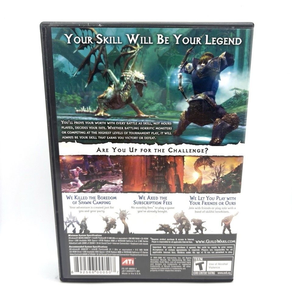 PC Guild Wars PC CD ROM CIB Complete in Box 892566000507| eBay