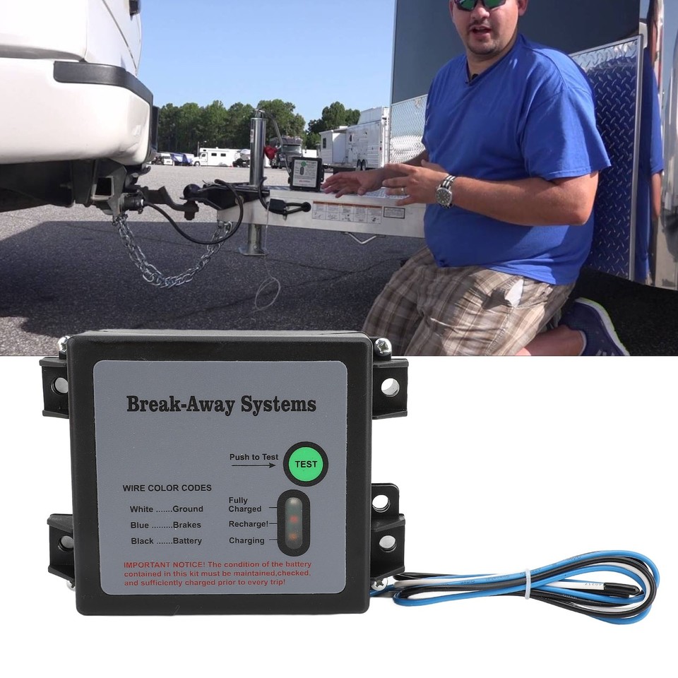 12V Trailer Breakaway Kit LED Indicator Electric Trailer Brake Break ...