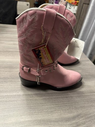 NEW Durango® Little Girl's Pink Rhinestone Pull On Western Boots BT568 ...