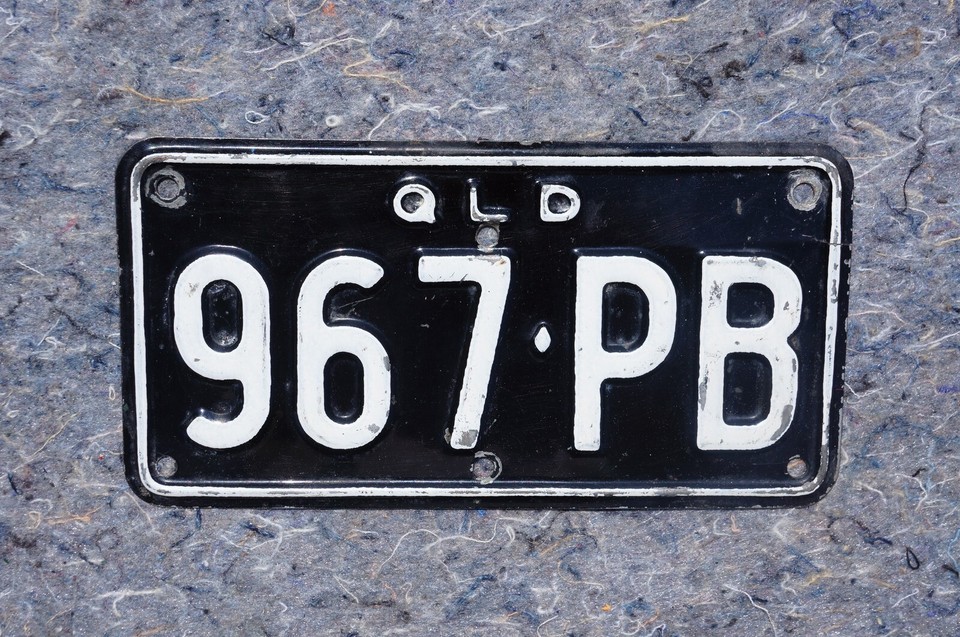 Vintage QUEENSLAND MOTORCYCLE License Plate AUSTRALIA | eBay UK
